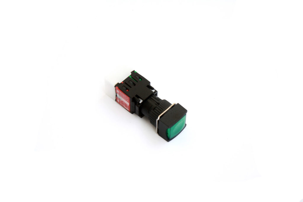 Push Button 16mm Green Momentary Illuminated Model: A16SMS