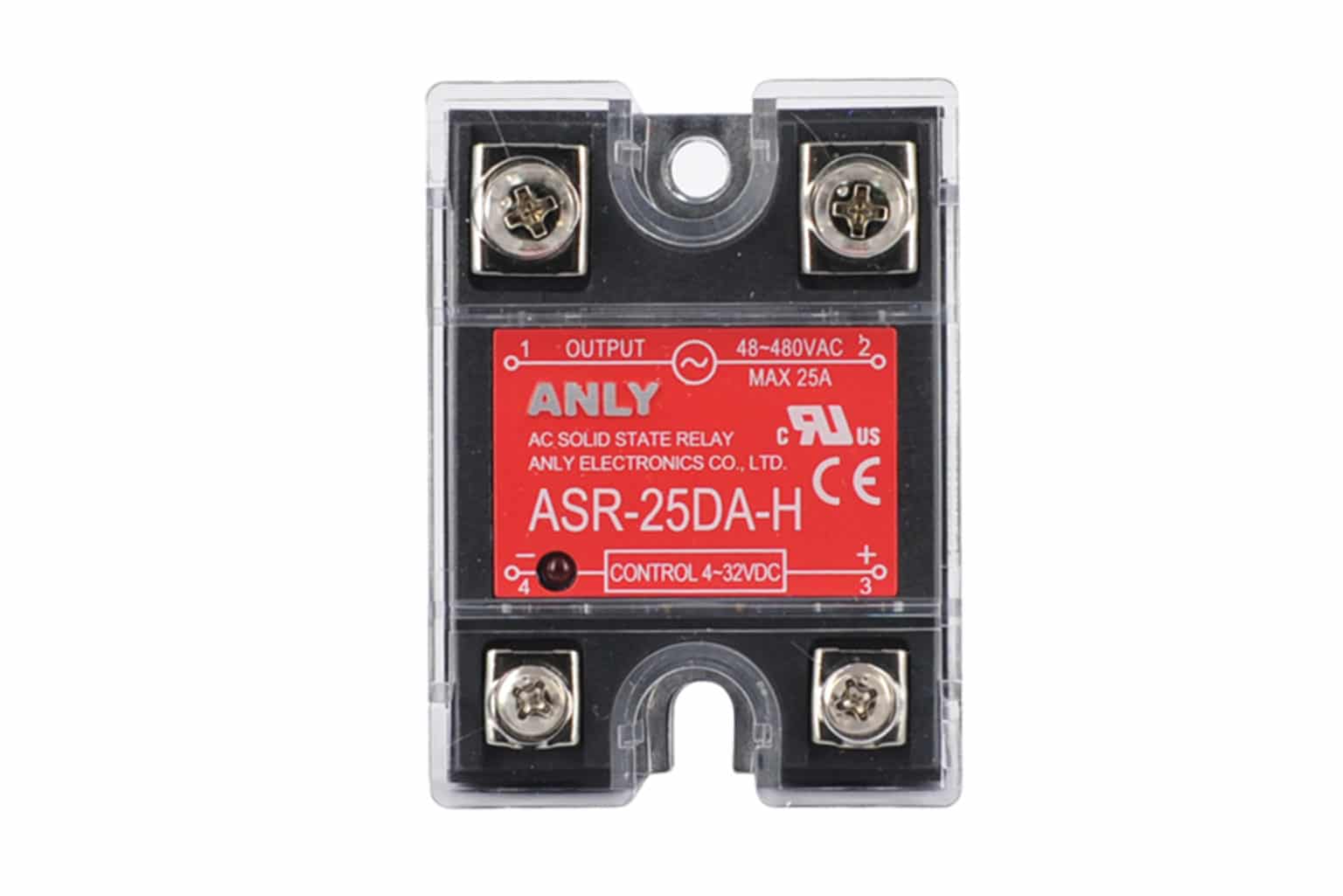 25A Solid State Relay DC-AC SSR Model ASR-25DA-H Anly