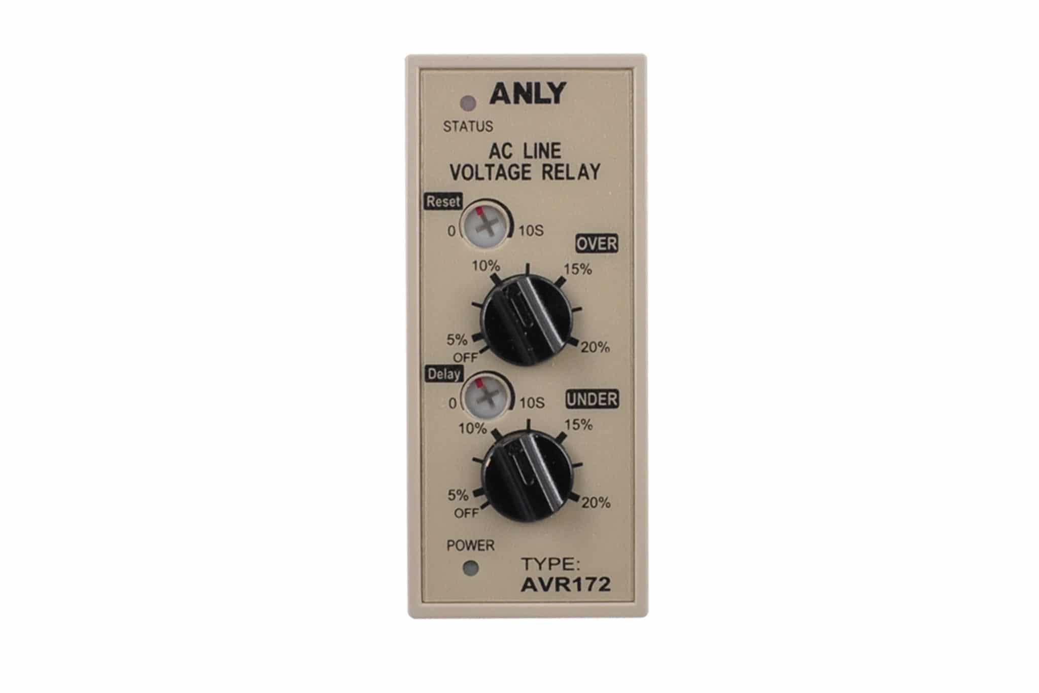 Voltage Relay 8 Pin Round Din Rail Base Mounting Model: AVR172-8T Anly
