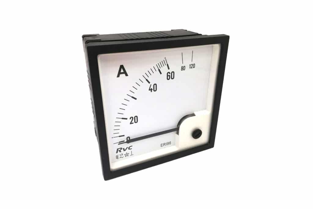 Ammeter Analogue 96x96mm AC CT Operated Model: ERI96 Revalco